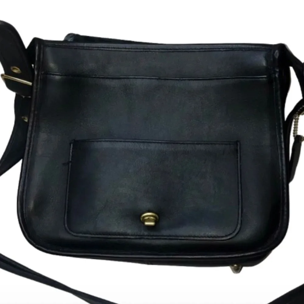 Coach | Bags | Vintage Coach 9525 Black Stewardess Glovetanned Cowhide ...